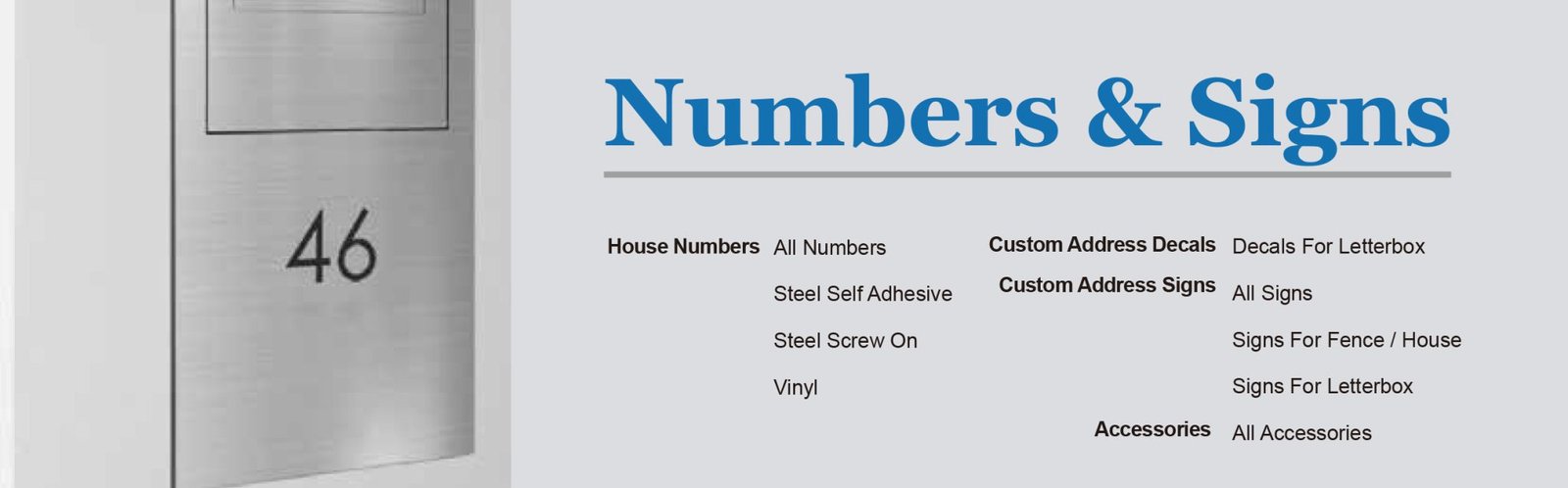 Numbers & Signs - Package Delivery Box